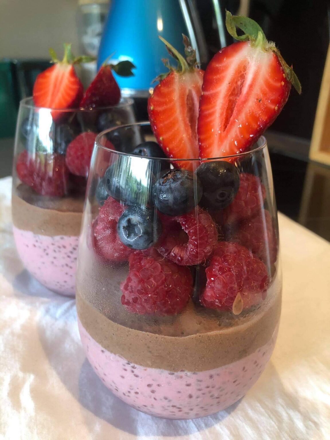 Raspberry Chocolate Chia Cups - Han Romano